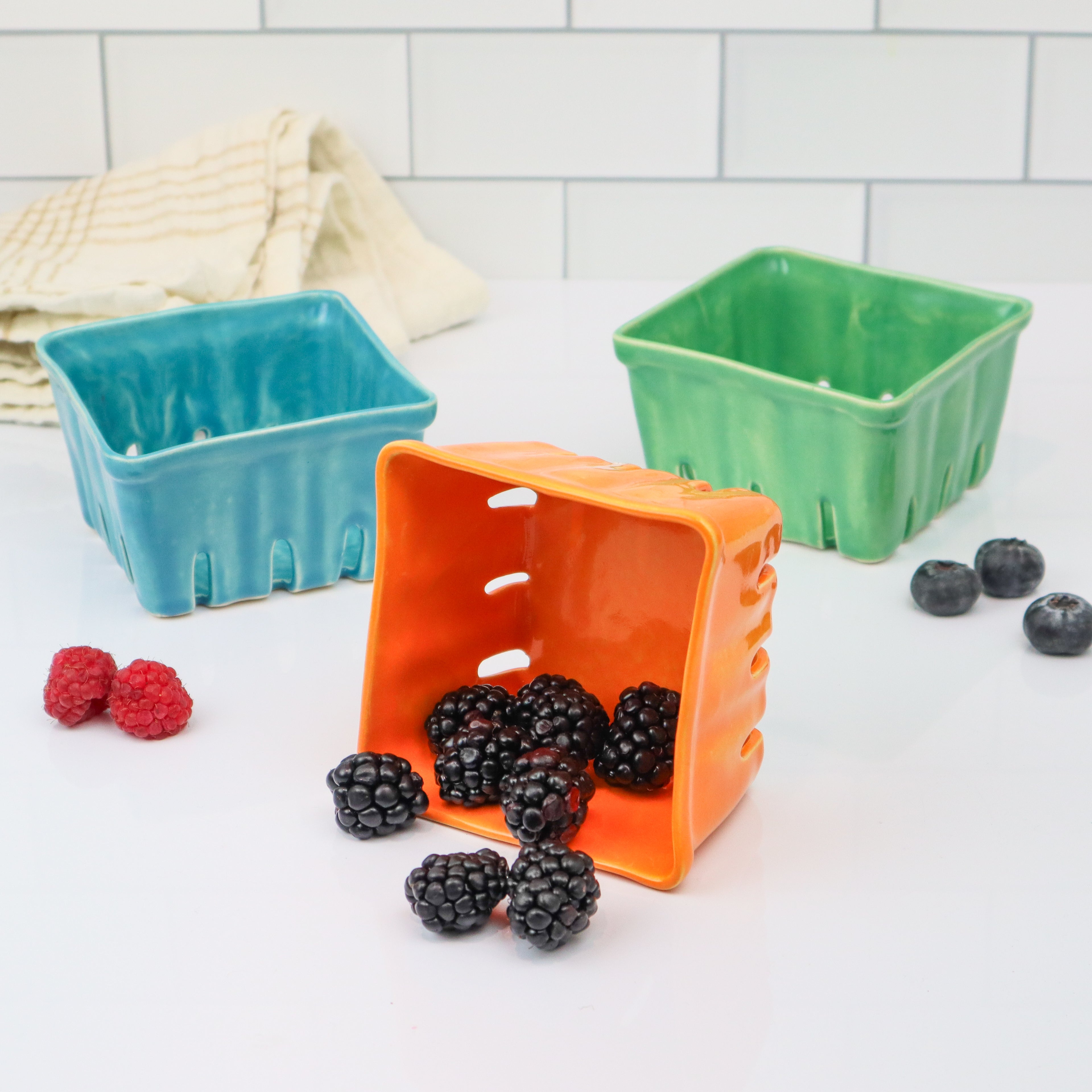 Ceramic berry basket store